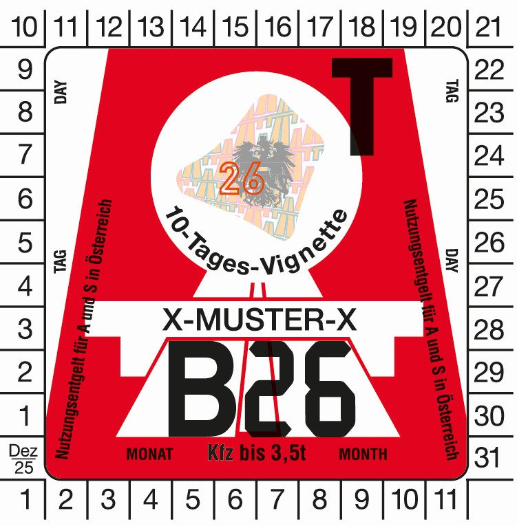 PKW 10-Tage-Vignette für Österreich | ACE-Onlineshop
